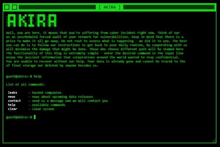 Akira: Modern ransomware with a retro vibe | Barracuda Networks Blog