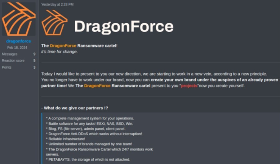 DragonForce Ransomware Cartel vs. Everybody | Barracuda Networks Blog